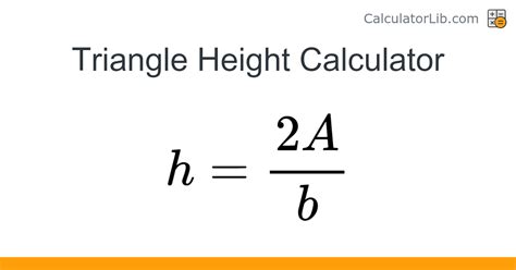 Triangle Height Calculator Online Calculator