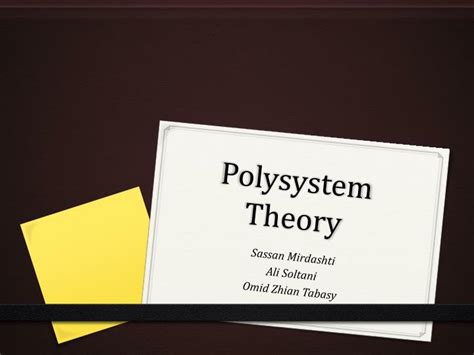 Ppt Polysystem Theory Powerpoint Presentation Free Download Id 2169610
