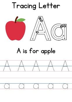 Tracing Letter Uppercase A Z Lowercase A Z Alphabet Writing Practice