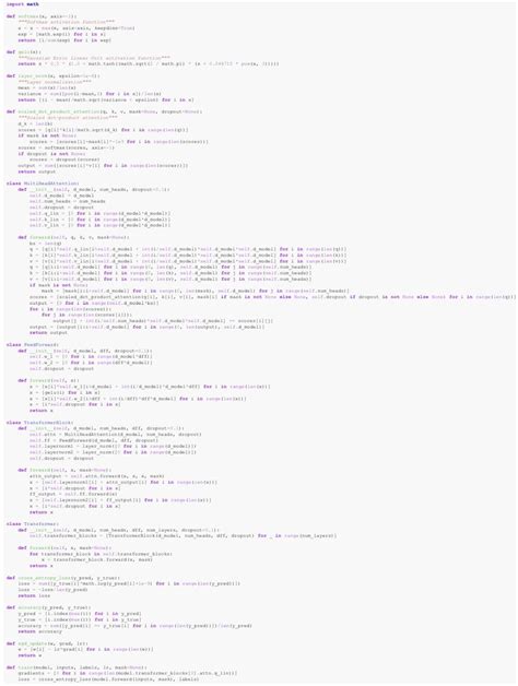 i asked chatgpt to write a transformer model for language modeling from