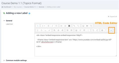 Moodle Course Tip How To Add Full Width Responsive Videos