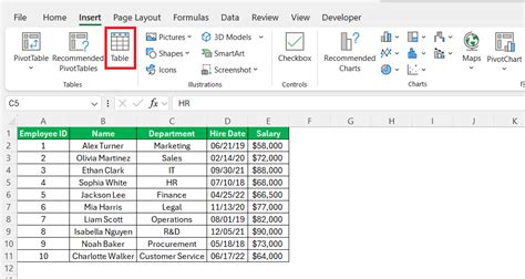 How To Draw Table In Excel Myexcelonline