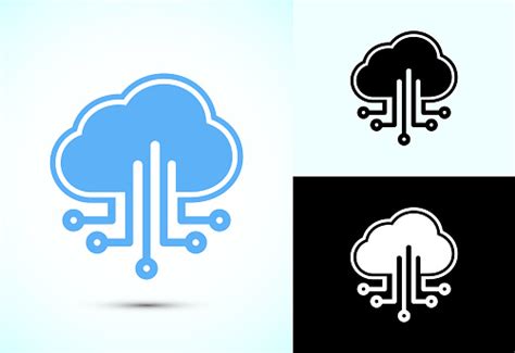클라우드 컴퓨팅 아이콘 디자인 그림입니다 데이터 스토리지 및 기술 아이콘 클라우드 컴퓨팅에 대한 스톡 벡터 아트 및 기타 이미지 클라우드 컴퓨팅 아이콘 연결 Istock