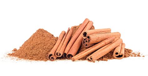 흰색 배경에 분리 된 향기로운 계피와 계피 분말의 막대기 계피의 말린 껍질 0명에 대한 스톡 사진 및 기타 이미지 0명 가루 설탕 계절 Istock