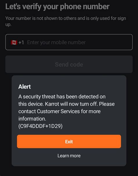 Security Threat Error R Karrotcanada