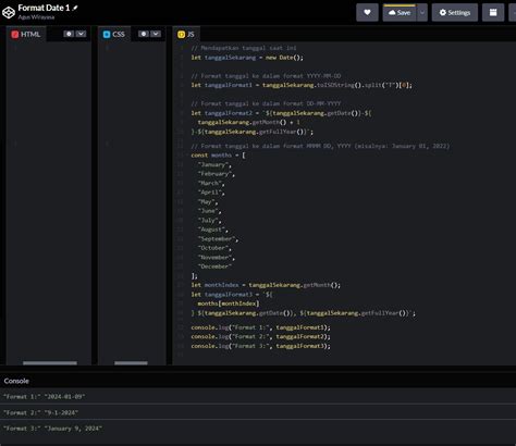 cara mengubah format tanggal di javascript ketutrare