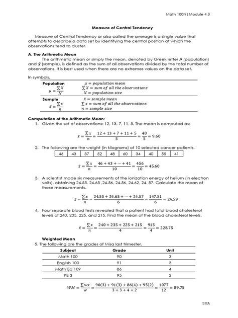 Descriptive Statistics Part 3 Pdf Arithmetic Mean Mode Statistics