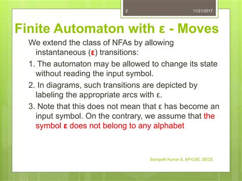 14 Finite Automaton With ε Moves Pptx