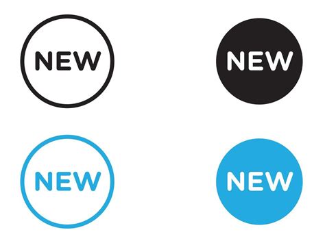 New Symbol Icon Black And White Outline Sign 48315656 Vector Art At