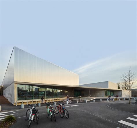 Glass Walls Create Visual Connection Between Strasbourg Sports Hall And Its Surroundings