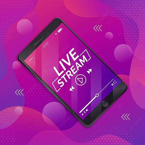 라이브 스트림 휴대 전화 개념 템플릿 Psd 다운로드 디자인 자료 다운로드