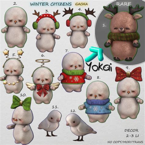 Second Life Marketplace 4yokai Winter Citizens Forest Tale Snowman