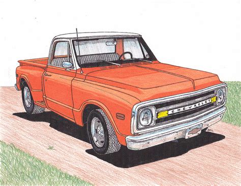Old Chevy Truck Drawing Drawing Improvement Challenges