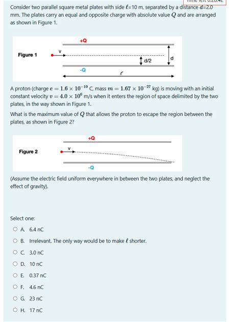 solved consider two parallel square metal plates with side