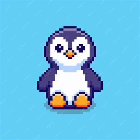 Premium Vector Pixel Art Penguin Game Asset Design