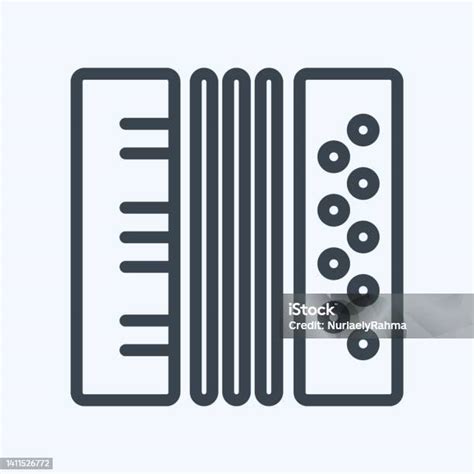 Icône Accordéon Convient Pour Le Symbole De Léducation Style De Ligne Conception Simple