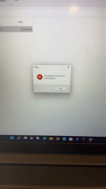 solved 7 zip unsupported command issue shorts computer