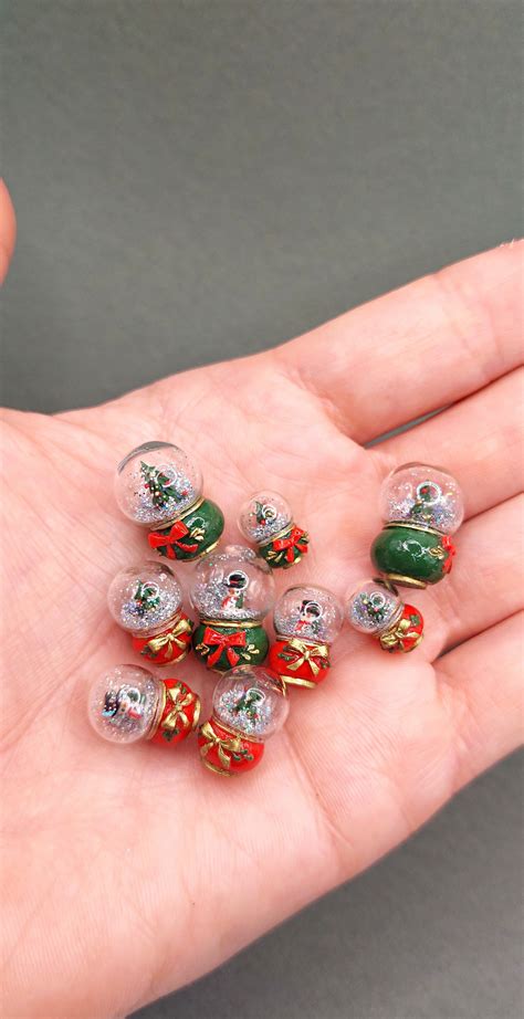 Tiny Snow Globes The Diameter Is 7 12 Mm Polymer Clay There Are