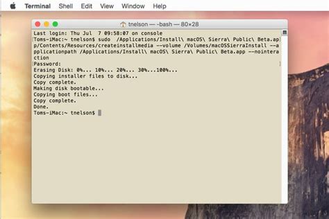 Create A Bootable MacOS Sierra Installer On A USB Flash Drive