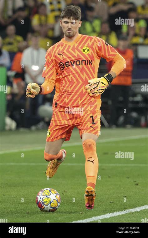Dortmund Goalkeeper Gregor Kobel During The Uefa Champions League Semi