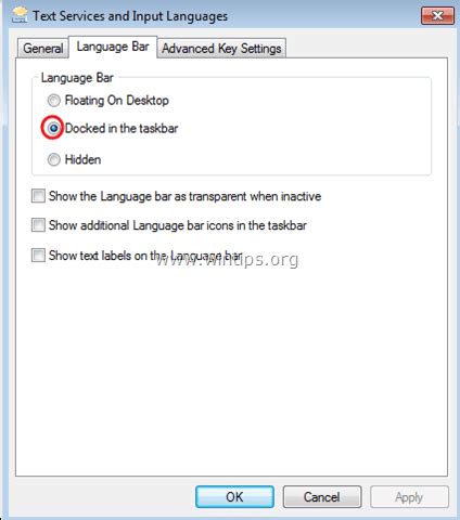 How To Fix Language Bar Missing From Taskbar Windows Or Vista