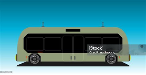 Driverless Autonomous Self Driving Bus Stock Illustration Download Image Now Backgrounds