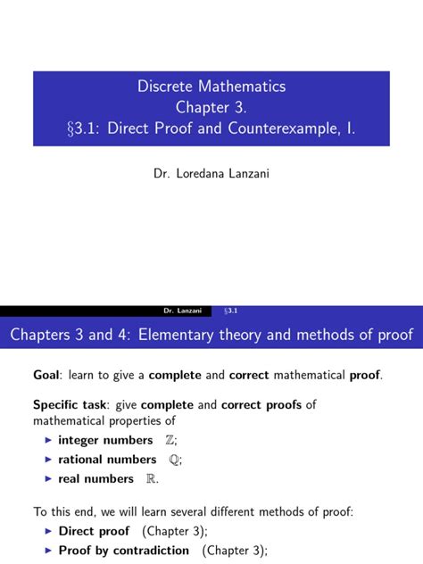 Direct Proof Pdf Integer Mathematical Proof