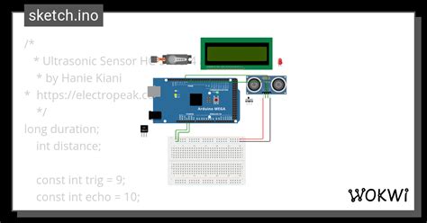 Sensor Jarak Wokwi Esp32 Stm32 Arduino Simulator
