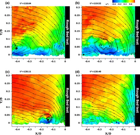 sequence of snapshots displaying the unsteady vortex dynamics for the