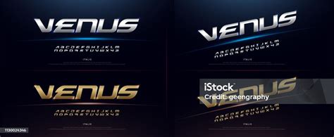 우아한 스포츠 실버 골든 금속 크롬 알파벳 글꼴 타이 포 그래피 현대 기울임꼴 스타일 골드 글꼴 기술 디지털 영화 로고 디자인입니다 벡터 일러스트 레이 션 컴퓨터 글자에