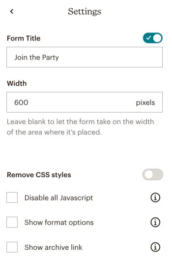Customize Your Embedded Signup Form Mailchimp