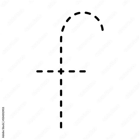 Tracing Alphabet Lowercase Small Letter F Prewriting Dotted Line Element For Kindergarten