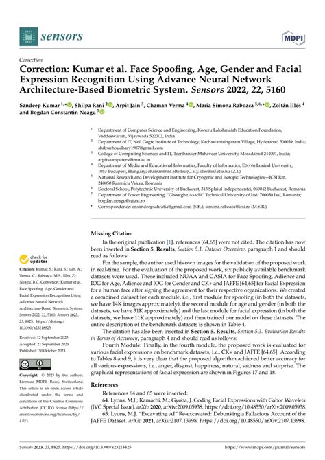 pdf correction kumar et al face spoofing age gender and facial