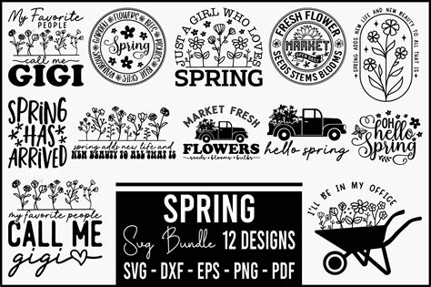 spring svg bundle graphic by bee craftr · creative fabrica