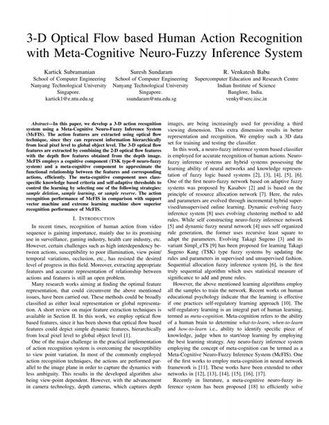 3 D Optical Flow Based Human Action Recognition With Meta