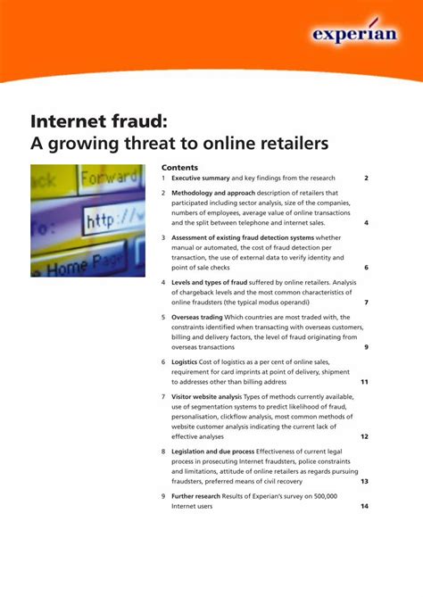 PDF Internet Fraud Experian Co Uk Assessment Of Existing Fraud Detection Most Common