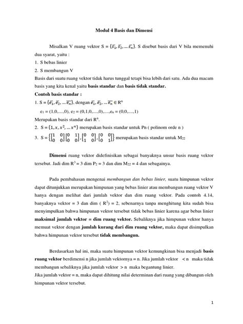 Modul 4 Basis Dan Dimensi Pdf