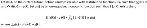 Solved Let K Ky Be The Curtate Future Lifetime Random