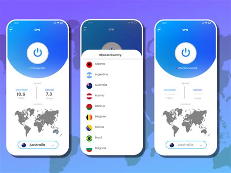 vpn app ui design by prabhu sundaram on dribbble
