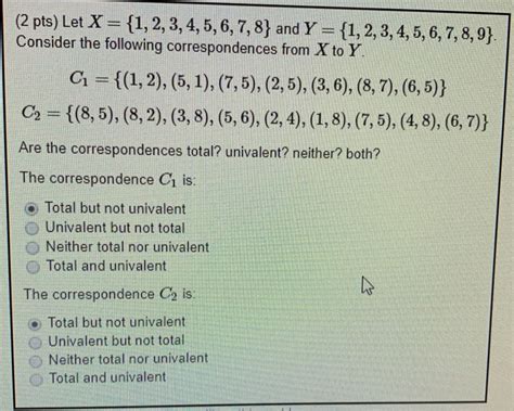 solved 2 pts let x {1 2 3 4 5 6 7 8} and y {1 2 3 4