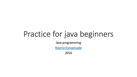 Easy Java Installation And Practice Ppt