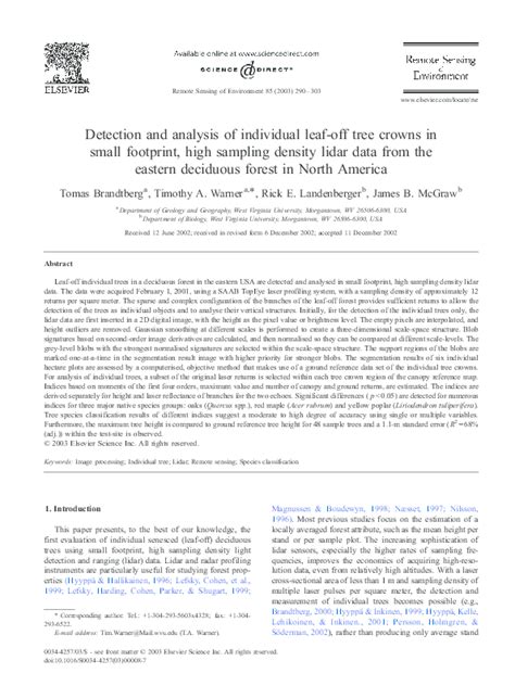Pdf Automated Delineation Of Individual Tree Crowns From Lidar Data