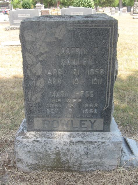 Joseph T Rowley 1858 1911 Find A Grave Memorial