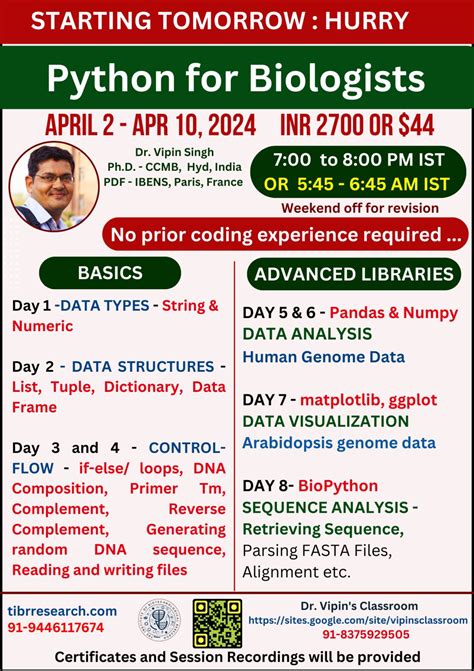 Finalreminder Pythonforbiologists Upskill Upgarde Python R