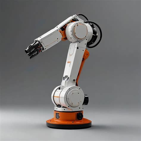 Advanced Intelligent Robotic Arm On A White Background Premium Ai