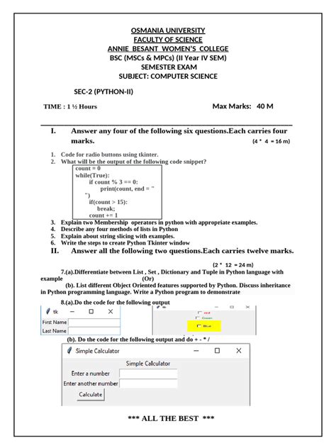 Python Ii Sem Pdf Computers Technology And Engineering