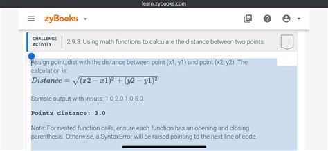 Zybookschallengeactivity293 Using