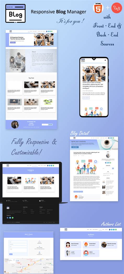 Responsive Blog Manager Html5 With Php Laravel By Lpktechnosoft