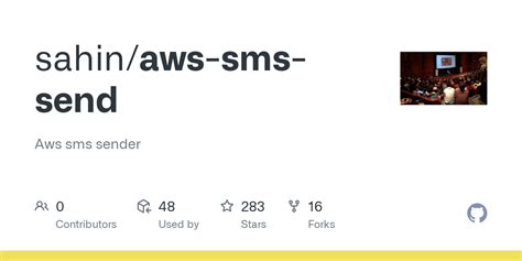 GitHub Sahin Aws Sms Send Aws Sms Sender