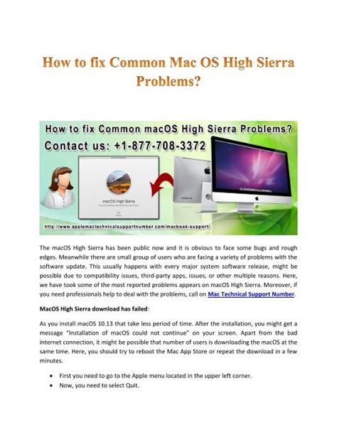Fix Common MacOS High Sierra Problems